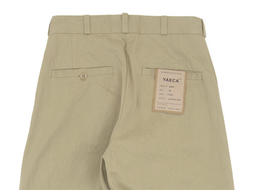 YAECA チノパン ワイド BEIGE 〔レディース〕 【68603】 YAECA通販・取扱い rusk（ラスク）